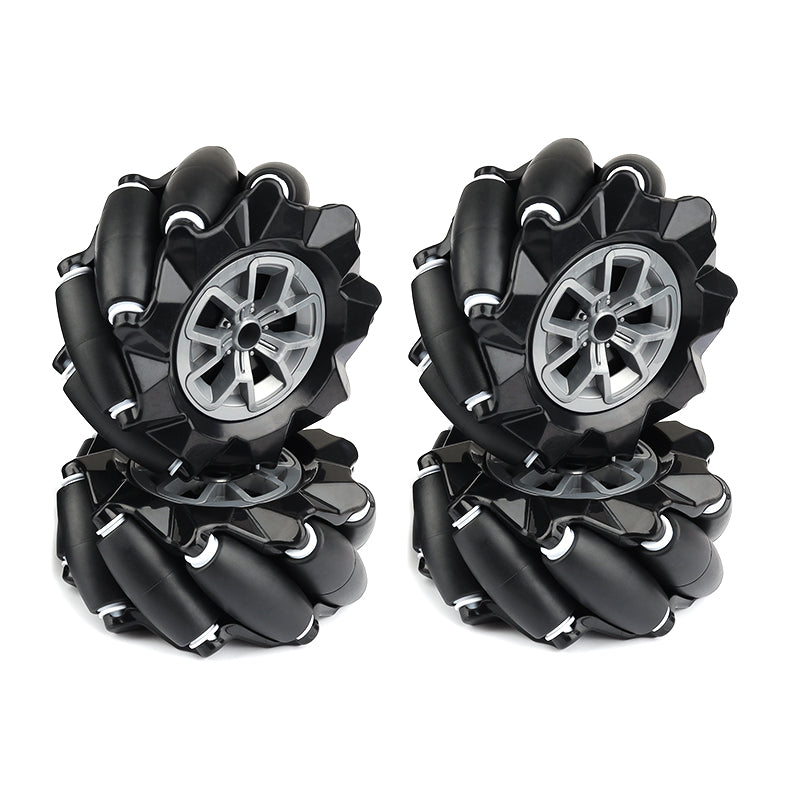 YFROBOT Plastic Mecanum Wheels, 80mm in size, come in a set of four wi ...